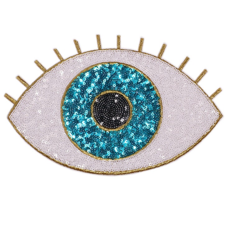 Eye Sequined Iron on Applique Patchpaillette Patchsequins | Etsy