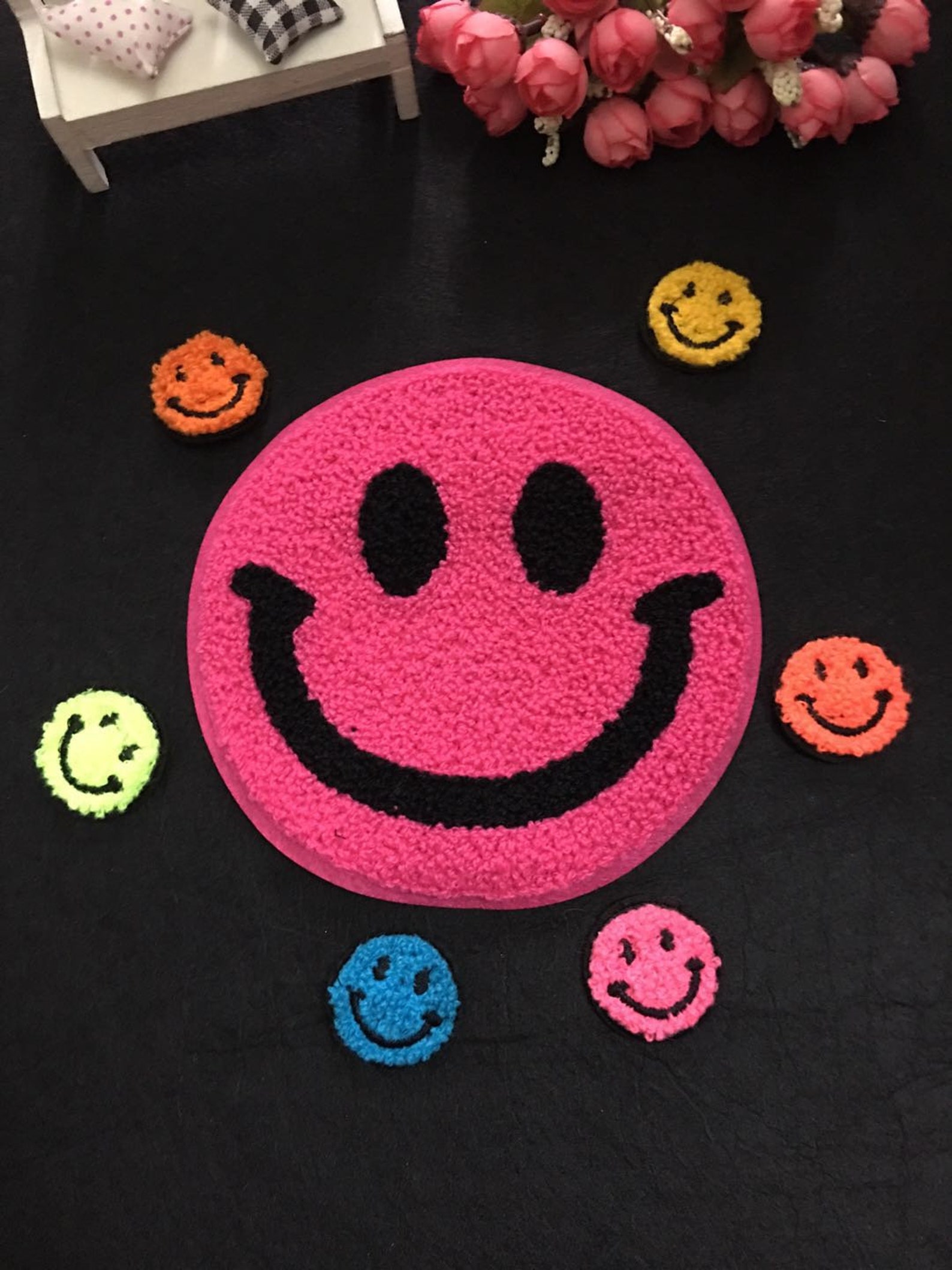 7 Pieces Smiles Embroidered Applique Patch,embroidery Smile Patch for ...