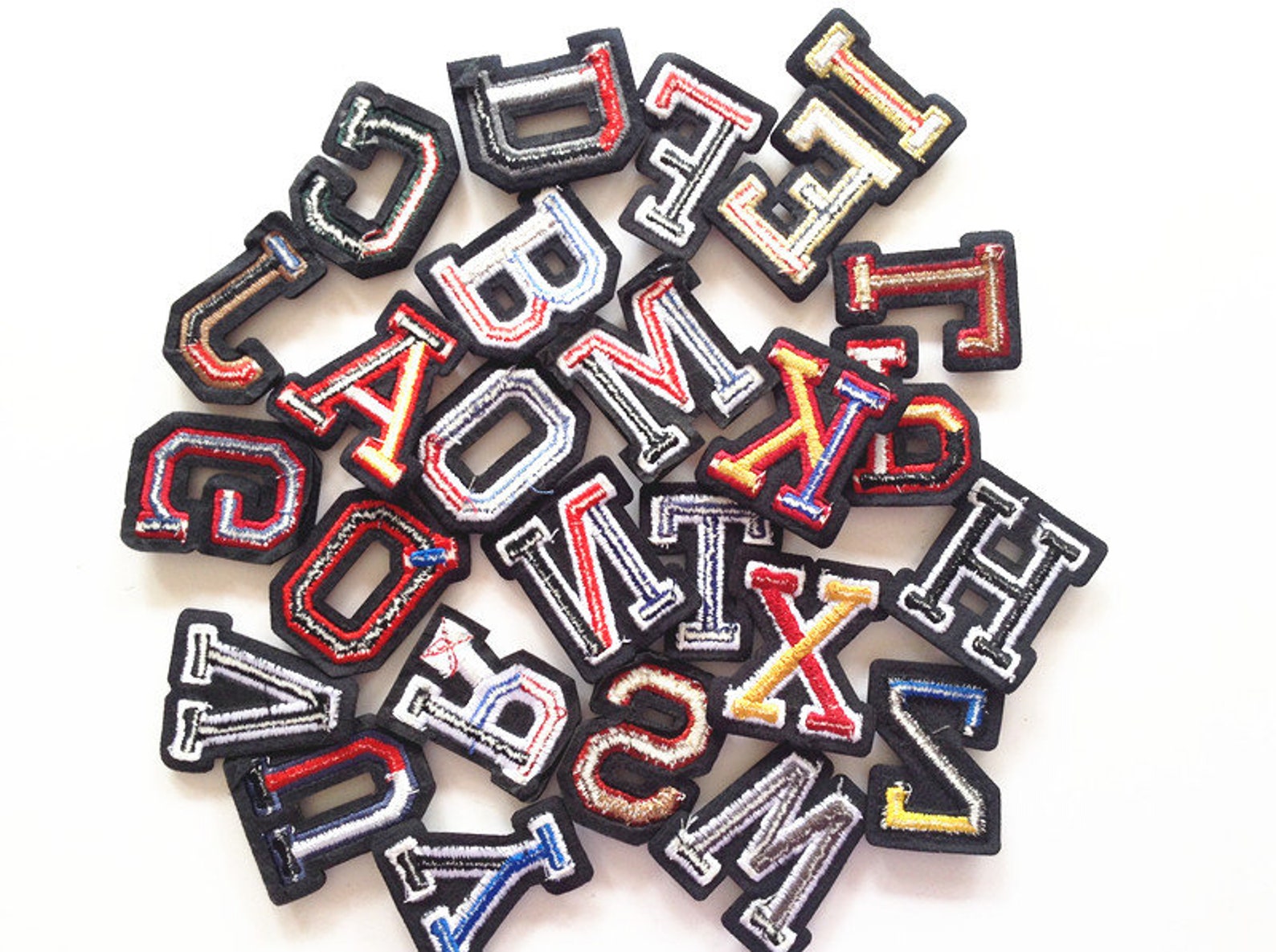 Colorful Embroidered Letters Applique Patchembroidery Name - Etsy