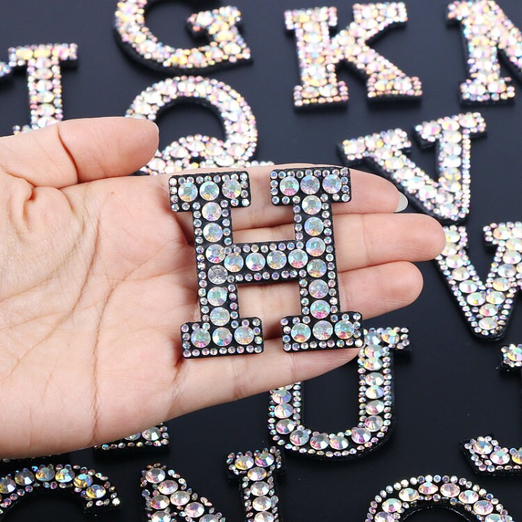 Diamond Letters Embroidery Sequined Iron on Applique - Etsy