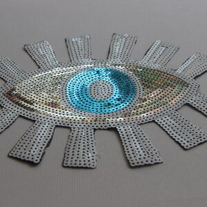 Delicate Eye Sequined Applique Patch,paillette Patch,sequins White Eyes ...