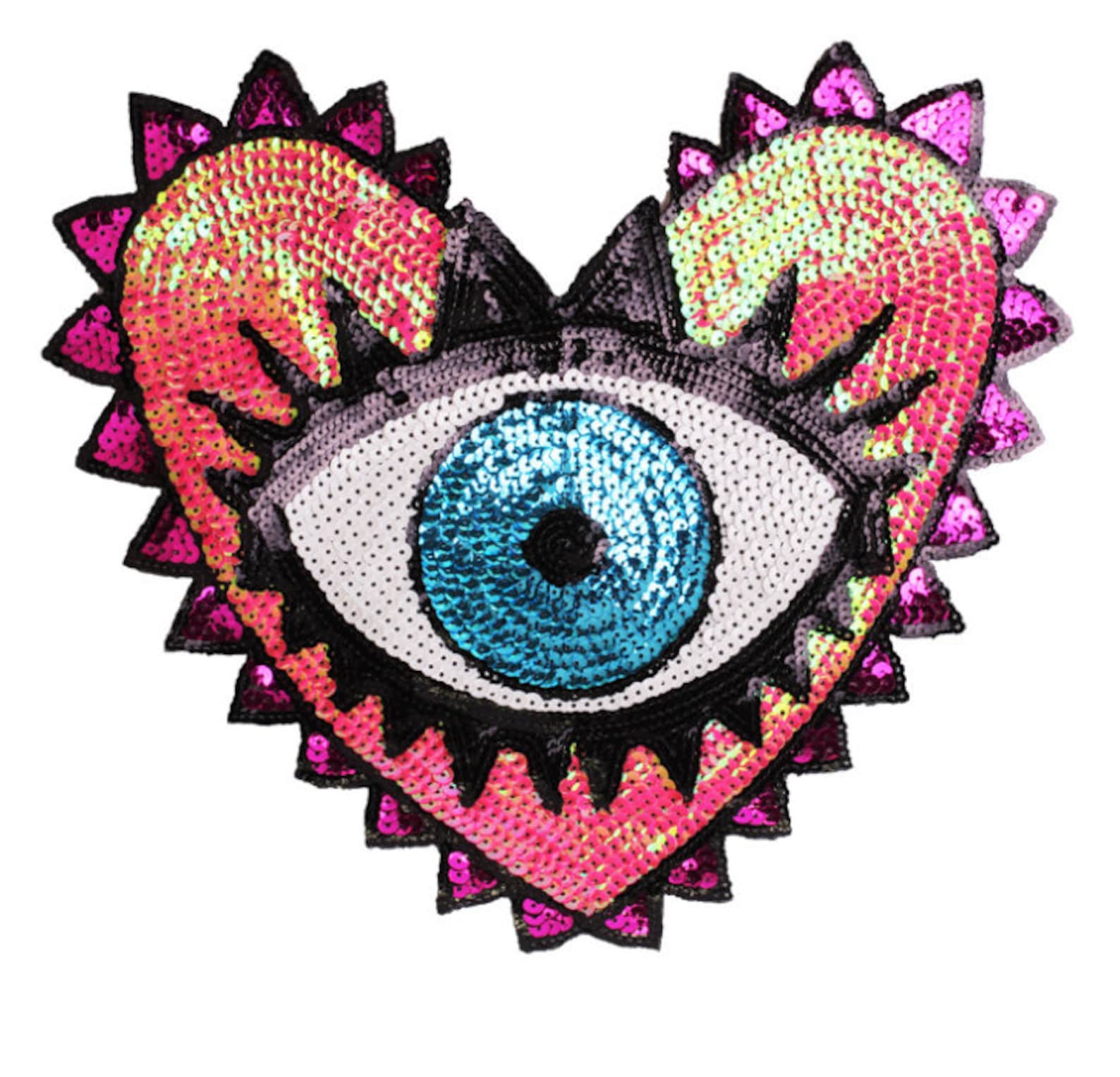 Large Eye Sequined Applique Patchpaillette Patchsequins - Etsy UK
