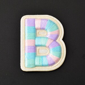 Sticker Colorful Embroidered Letter Applique Patch,embroidery Name ...