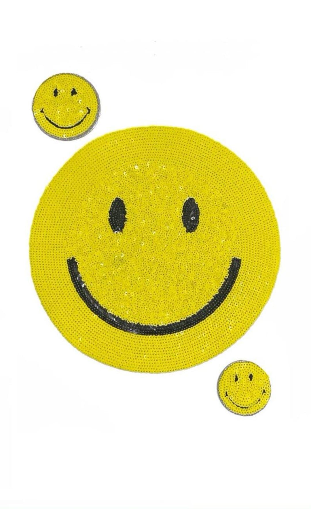 Delicate Smile Faces Sequined Iron on Applique Patch,paillette Patch ...