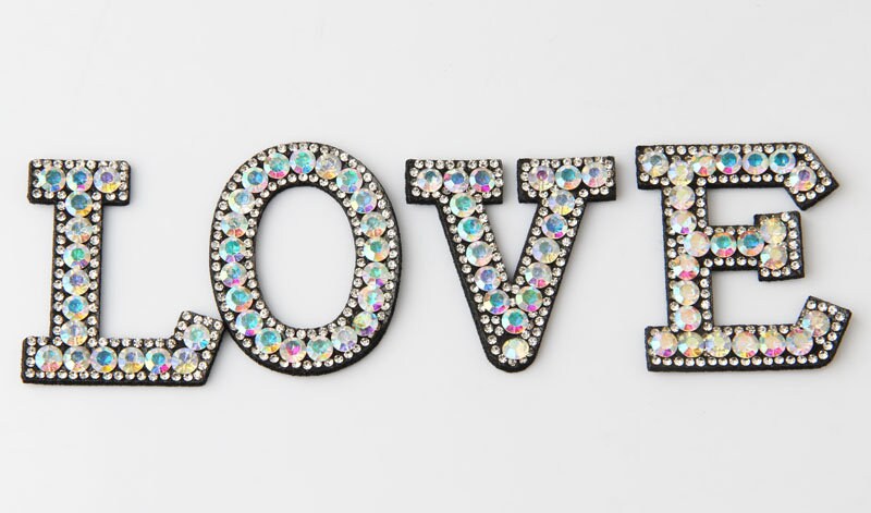 Diamond Letters Embroidery Sequined Iron on Applique - Etsy
