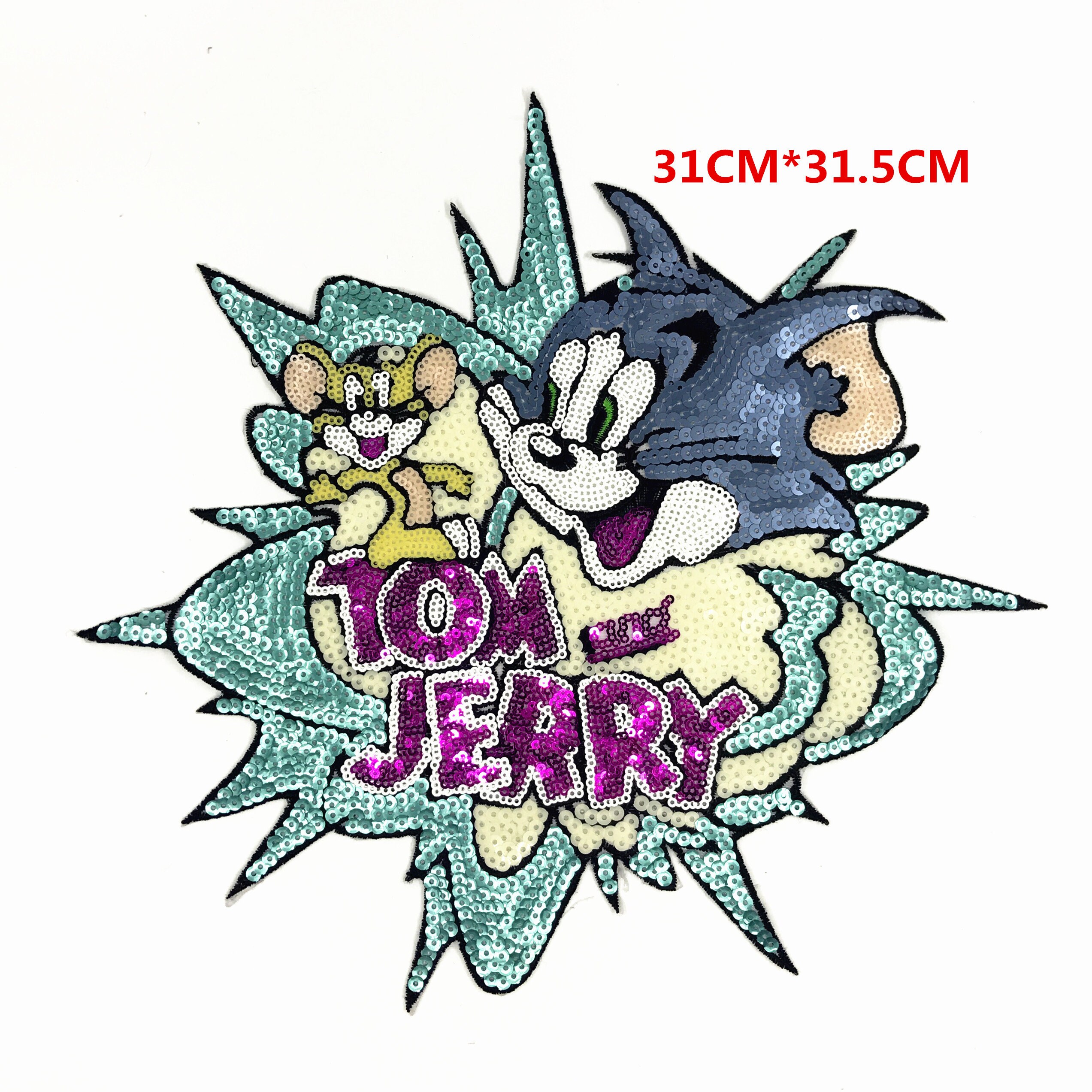 Cartoon Sequined Applique Patchpaillette Patchsequins Cat - Etsy
