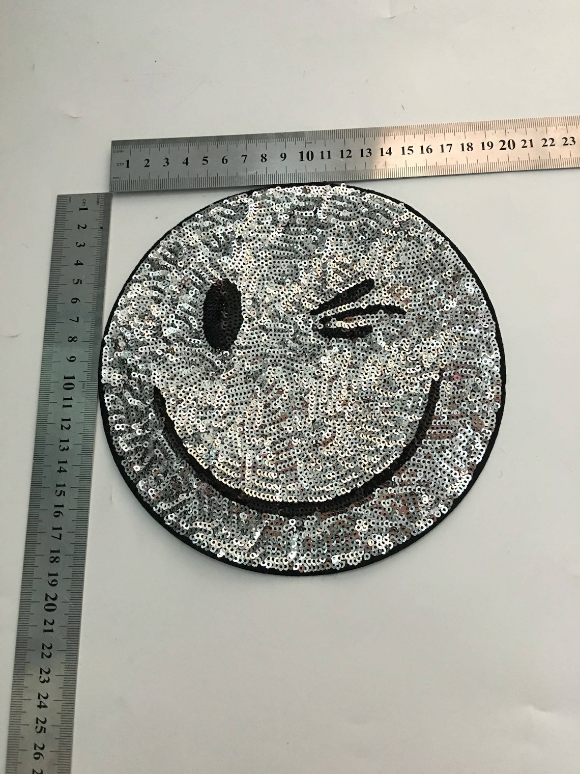 Silver Smile Sequined Applique Patchpaillette Patchsequins - Etsy