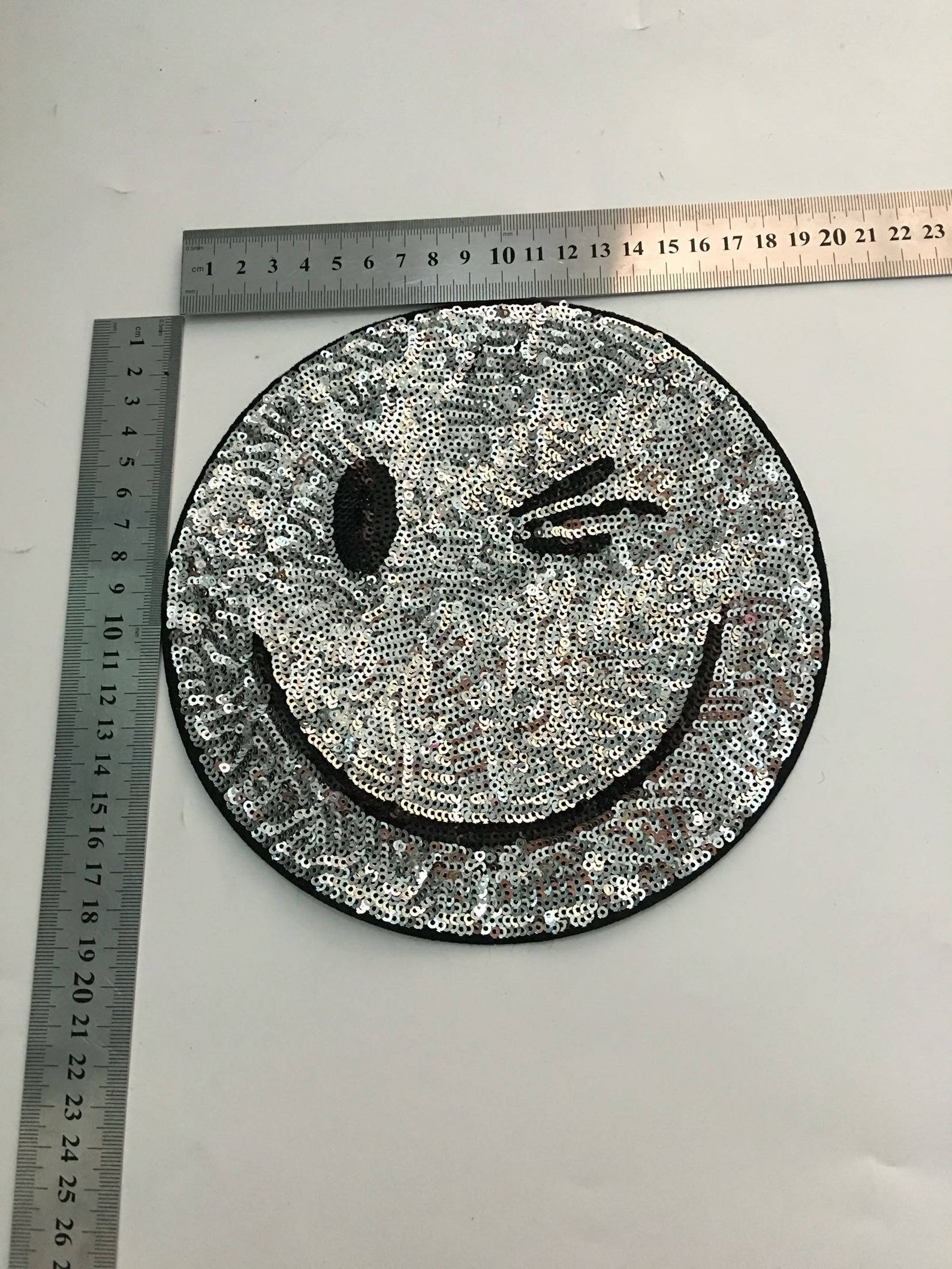 Silver Smile Sequined Applique Patchpaillette Patchsequins - Etsy