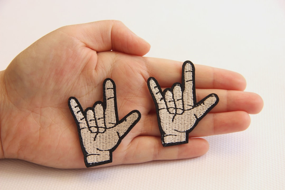 2 Pieces Embroidery Iron on Hands Applique Patch,embroidered Hand Patch ...
