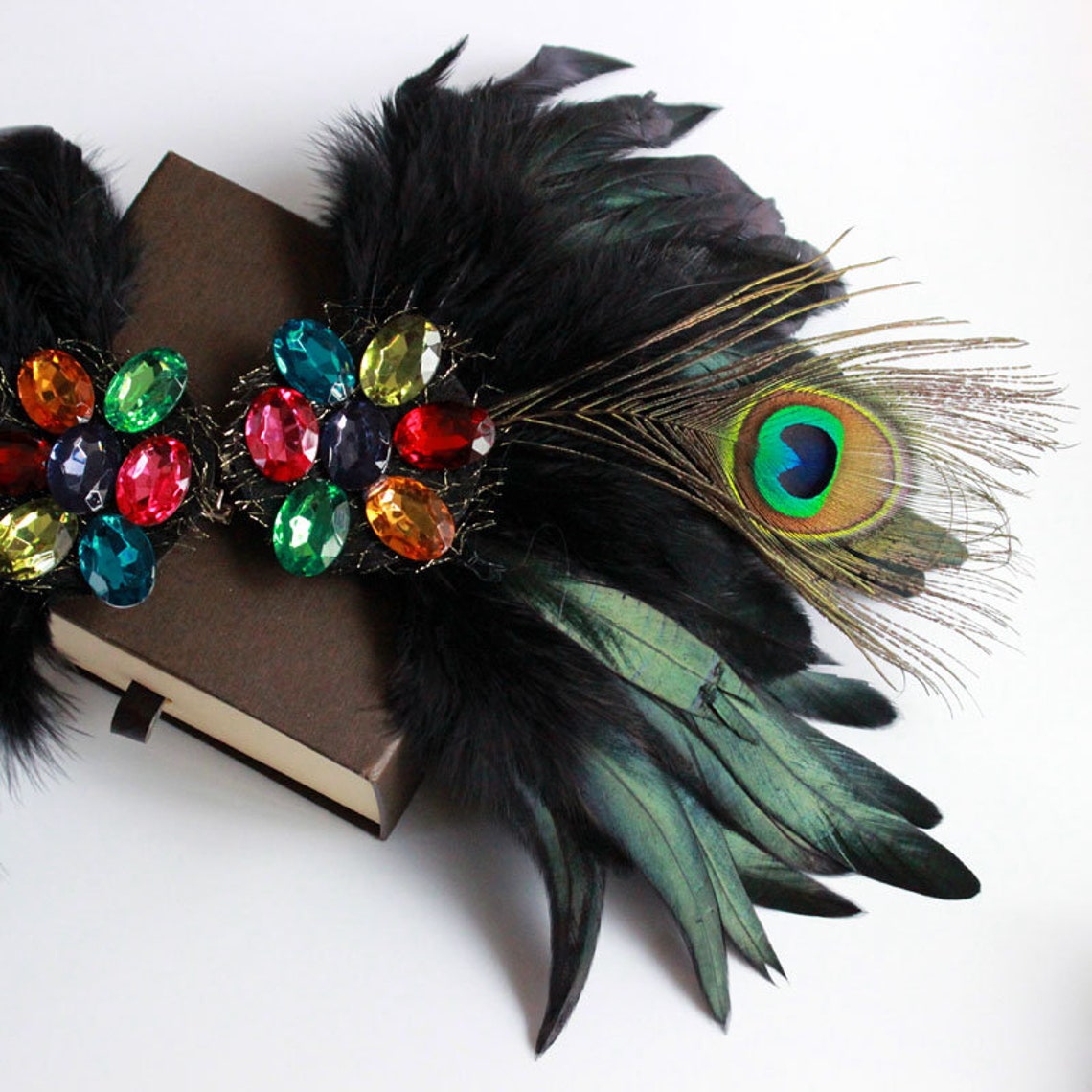 A Pair of Feather Diamond Epaulethandmade Shoulder - Etsy