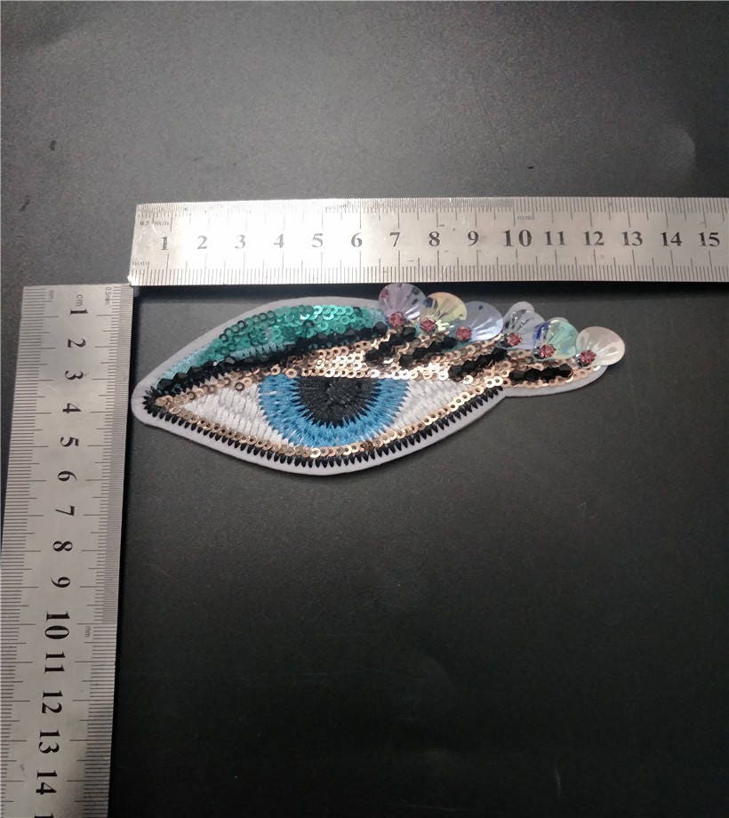 A Pair of Eyes Sequined Applique Patchpaillette Patchsequins - Etsy