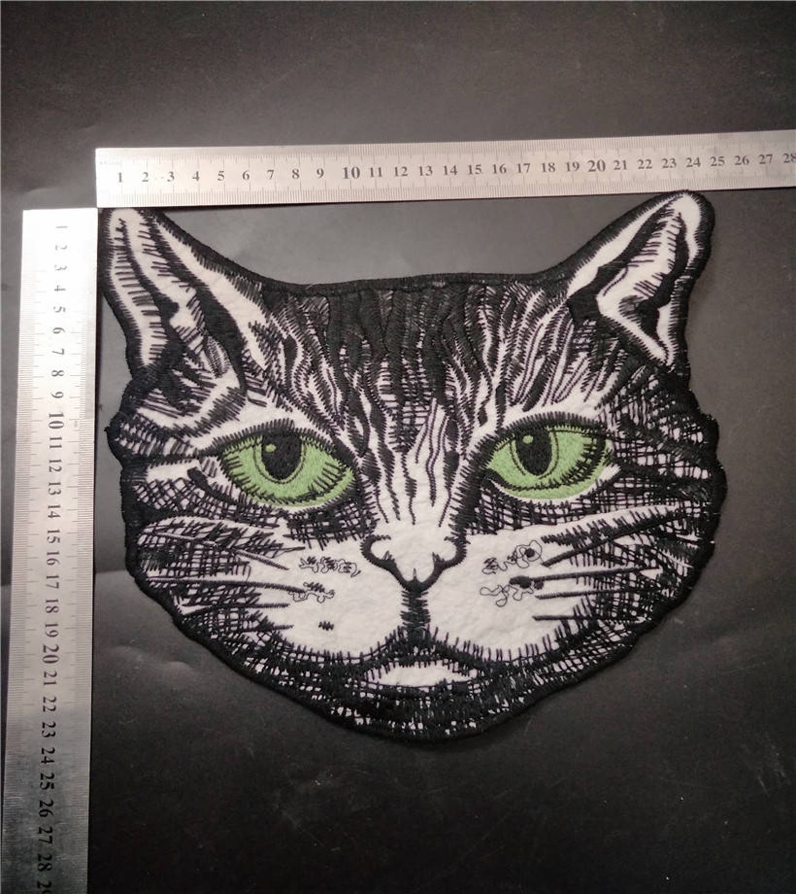 Cat Head Embroidered Applique Patchvintage Cat Patch for - Etsy