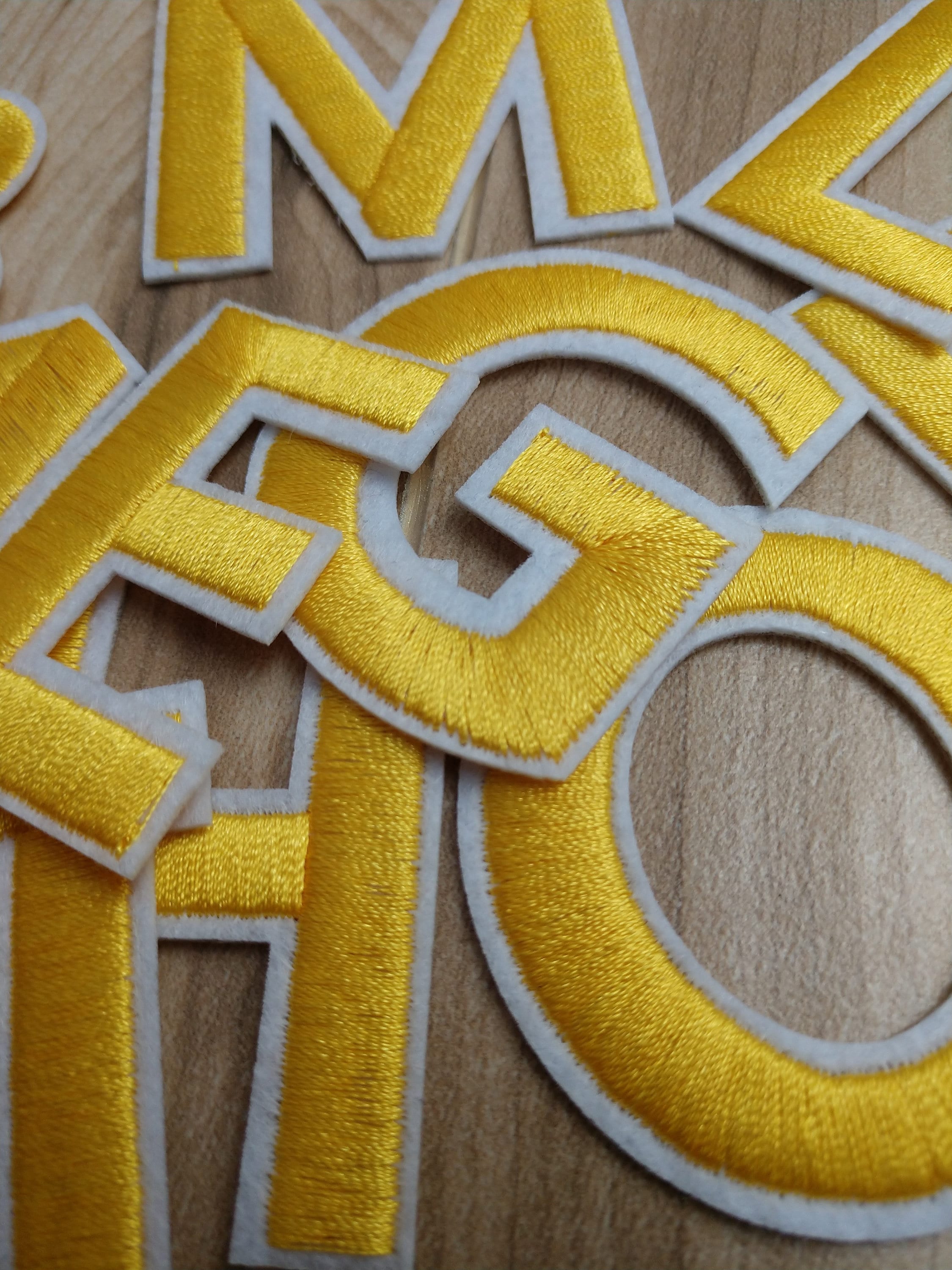 Gold Embroidered Iron on Letters Applique Patchiron on Name - Etsy