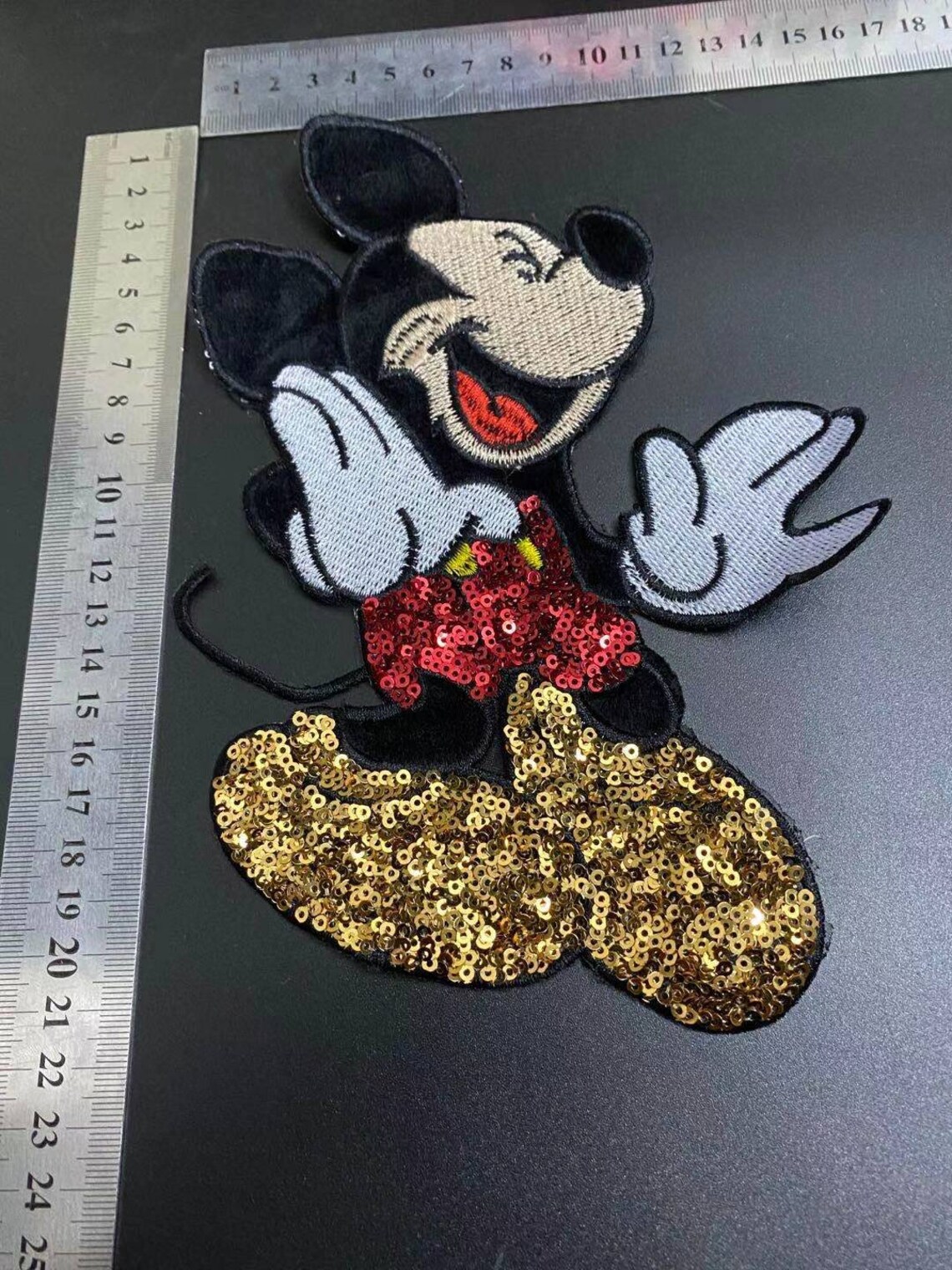 Cartoon Sequined Applique Patchpaillette Patchsequins Mickey | Etsy
