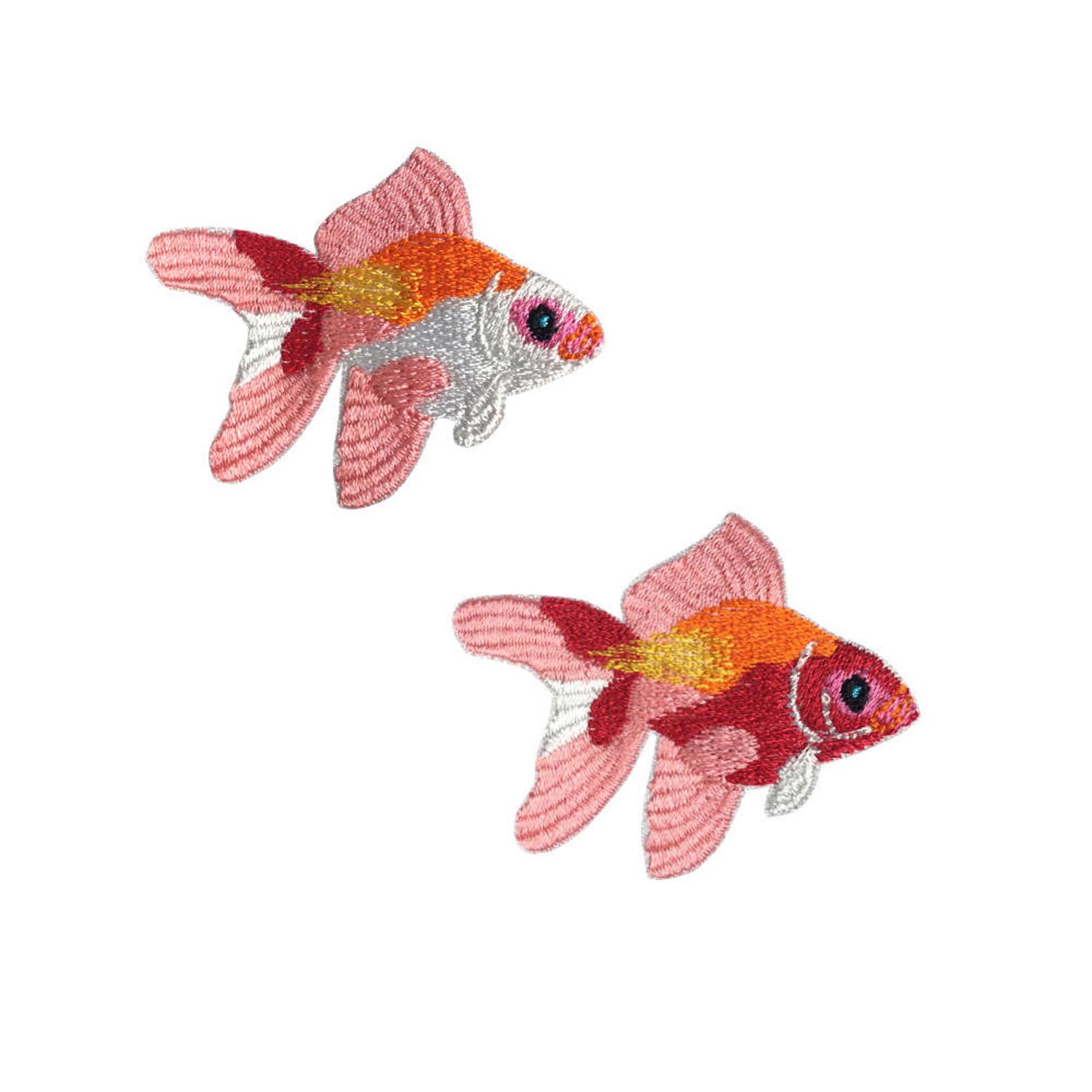 Cute Goldfish Embroidered Iron on Patchembroidery Fishes - Etsy