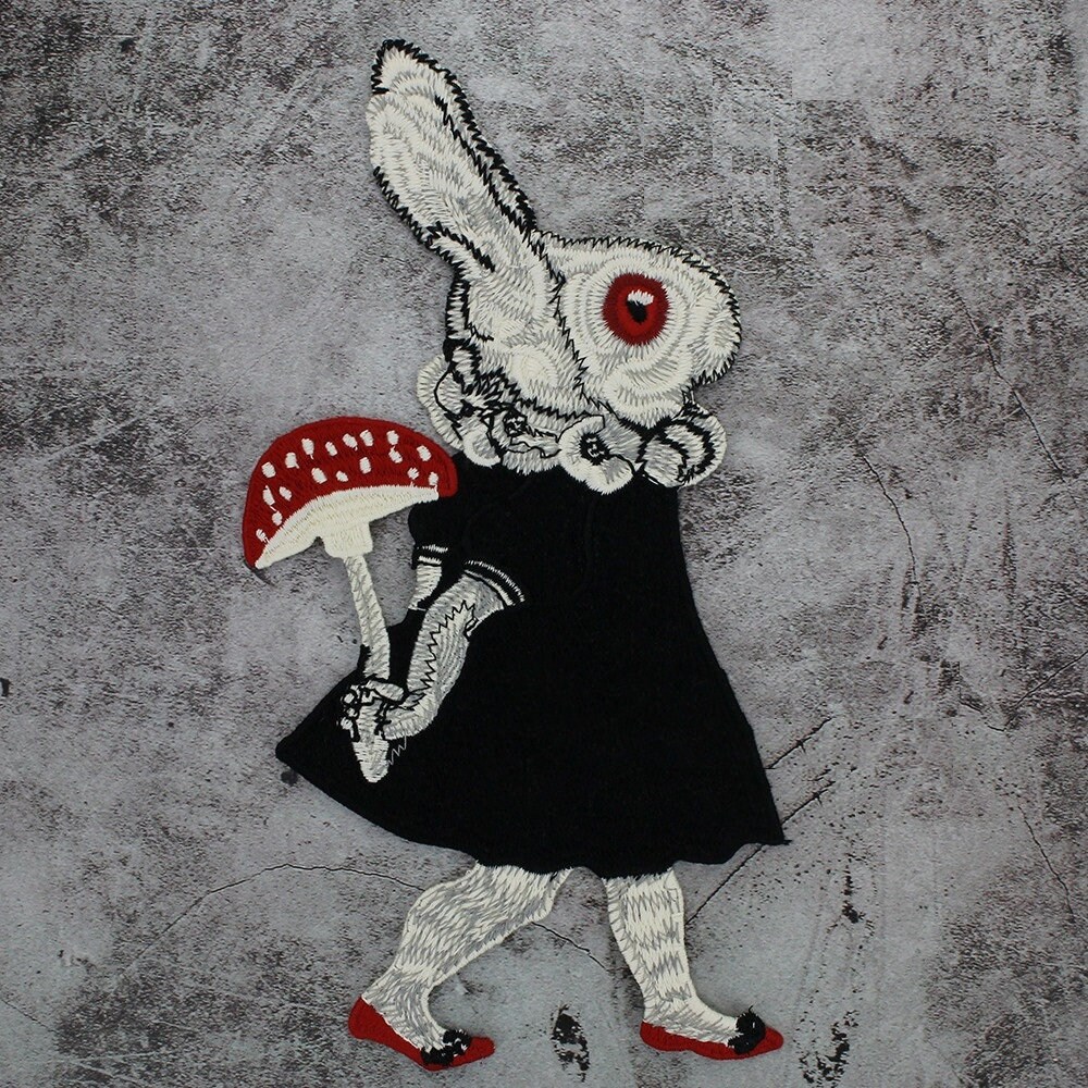 Delicate Rabbit Embroidery Applique Patch,embroidered Rabbit Patch ...