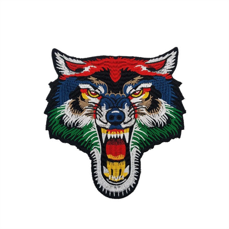 Delicate Wolf Head Embroidery Applique Patch,embroidered Wolf Patch ...