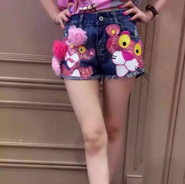 Cartoon Panther Sequined Applique Patchpaillette - Etsy