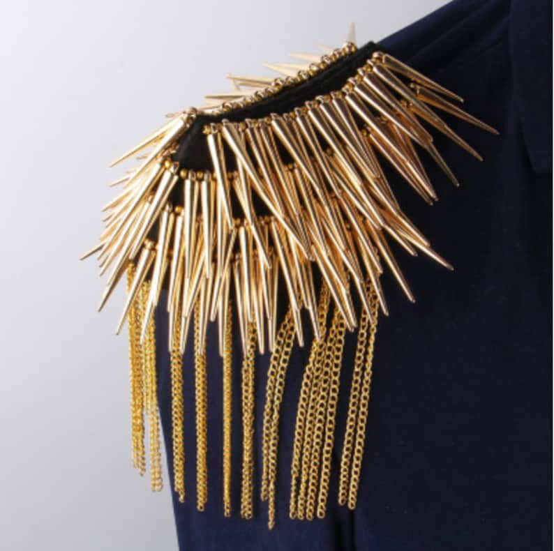 A Pair of Gold or Silver Tassels Epaulethandmade Shoulder - Etsy
