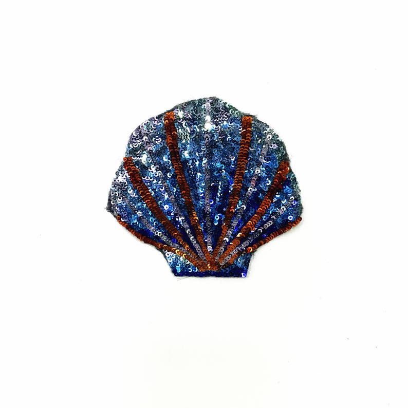 A Pair of Shell Applique Patches,paillette Patch,sequin Shells Patch ...