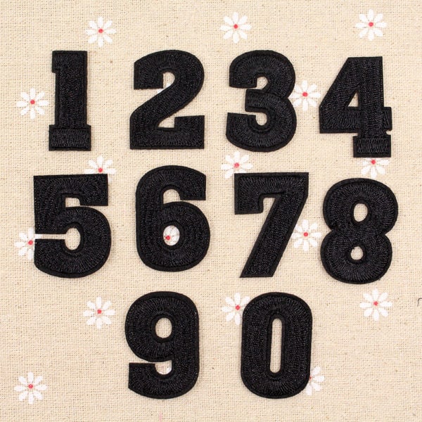 Colorful Embroidered Iron on Numbers Applique Patch,iron on Numerals ...