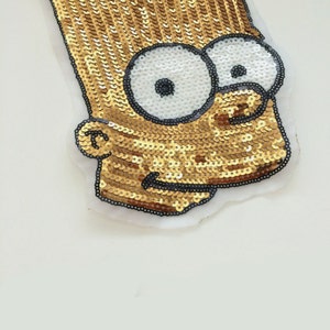 Golden Simpson Sequined Applique Patch,paillette Patch,sequins Patch ...