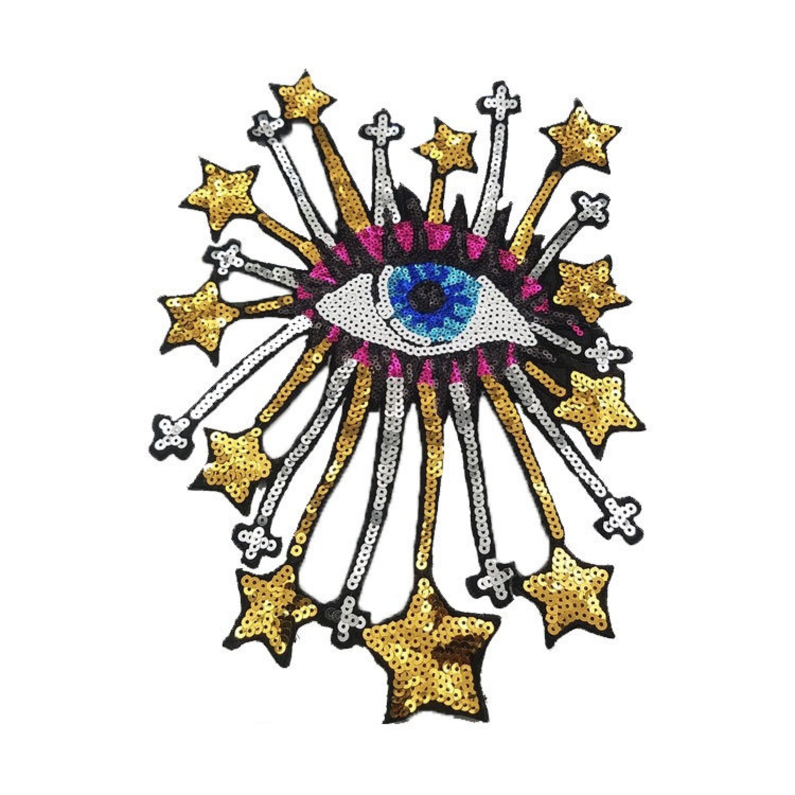 Eye Sequined Applique Patchpaillette Patchsequins Eye With - Etsy
