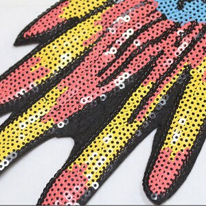 Large Flying Eagle Sequined Applique Patch,paillette Patch,sequins Bird Patch Supplies for Coat ...