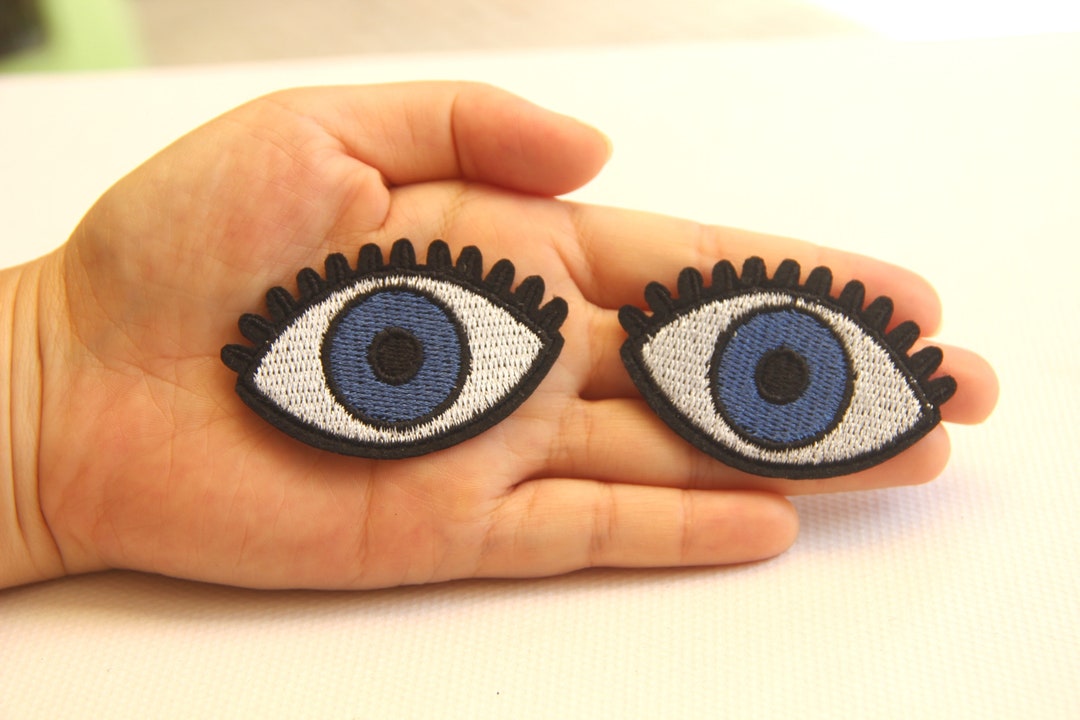 A Pair of Eye Embroidered Iron on Applique Patch,embroidery Eyes Patch ...