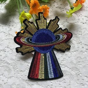 Delicate Planet Embroidered Applique Patch,embroidery Earth Patches for ...
