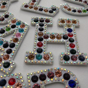 Colorful Diamond and Rhinestone Letters Iron on Applique - Etsy