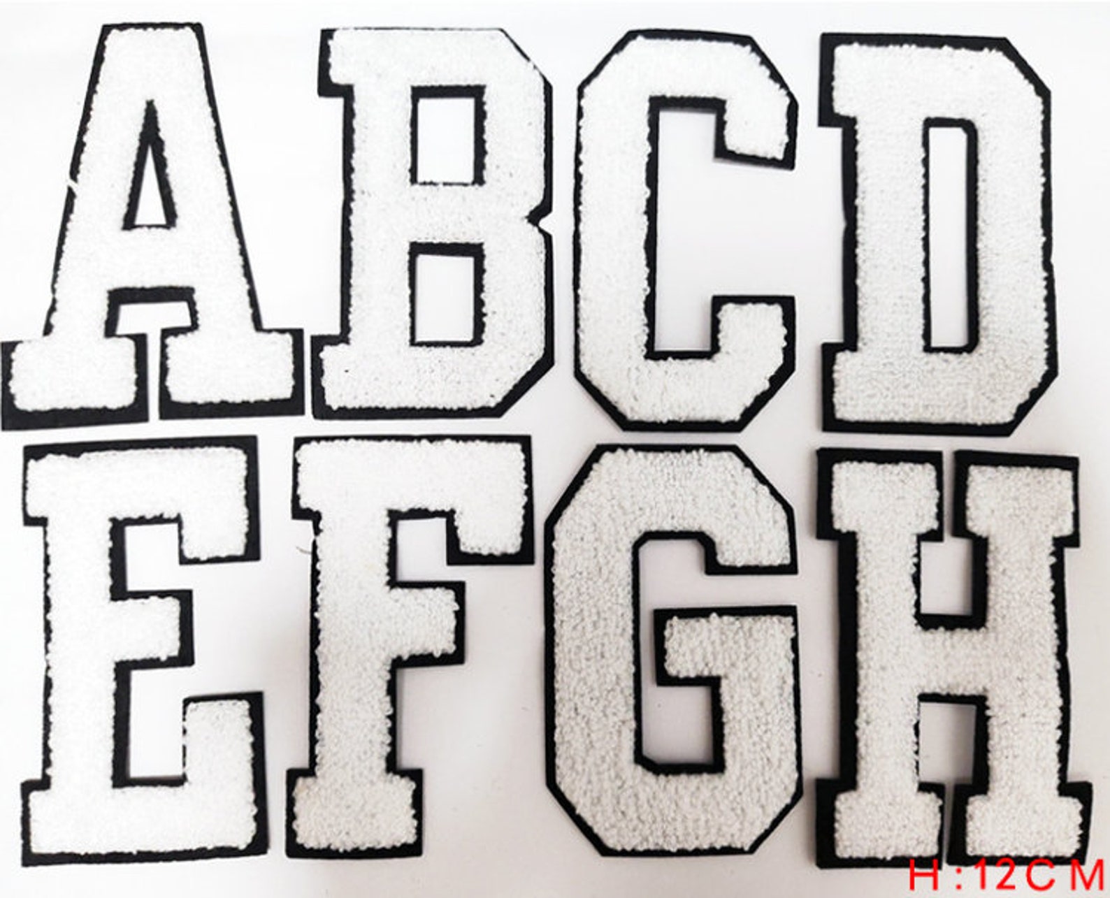 White Embroidered Letters Applique PatchEmbroidery Name | Etsy