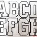 White Embroidered Letters Applique Patch,embroidery Name Letters Patch ...