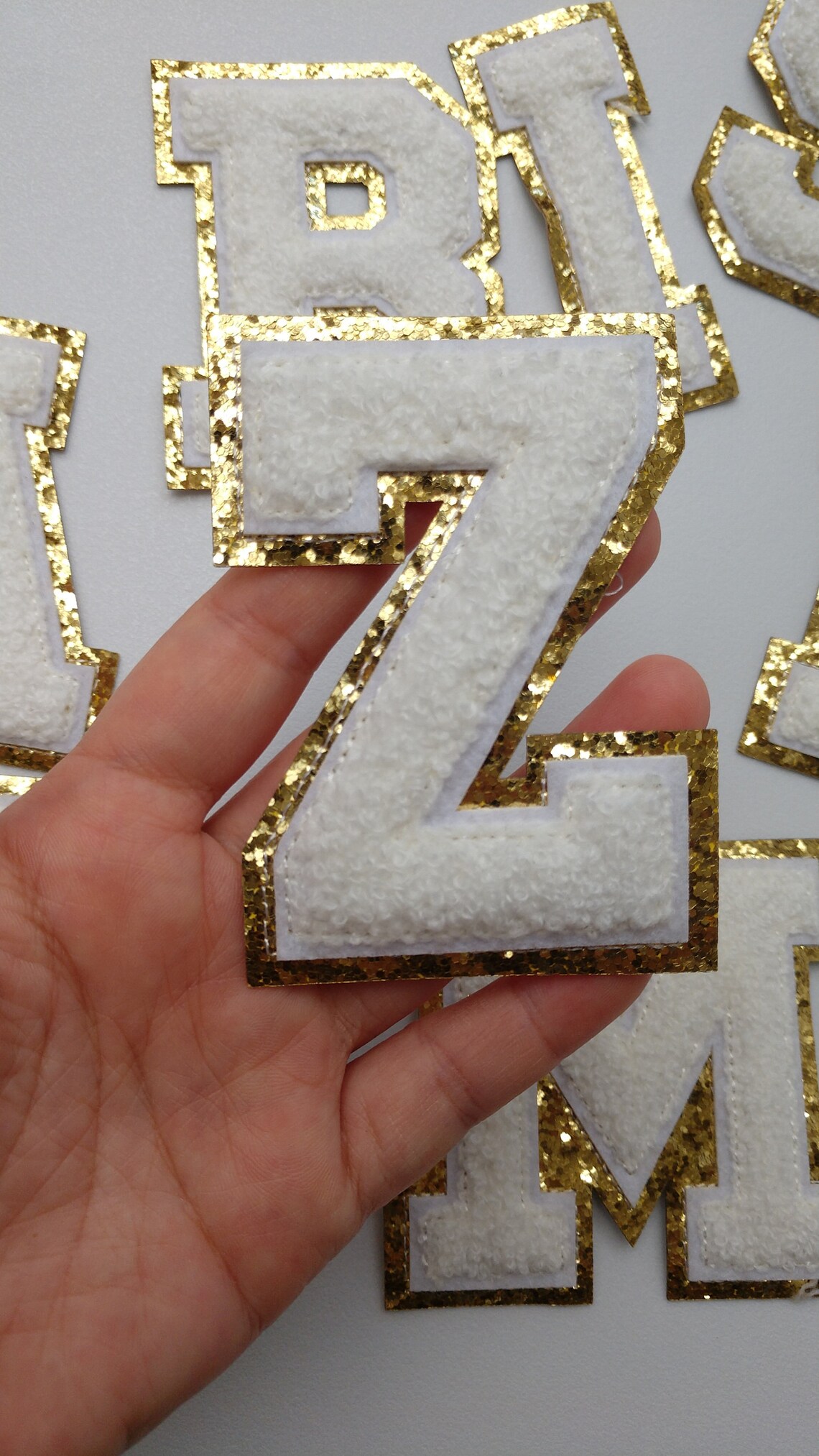 White Embroidered Letter Iron on Applique Patchembroidery - Etsy
