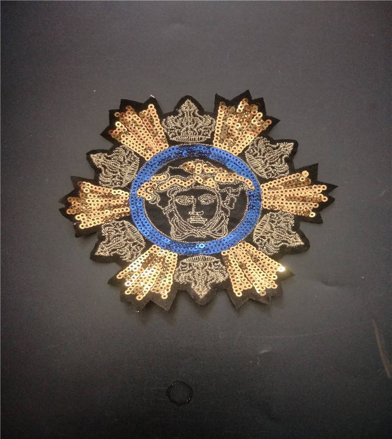 Gold Sun Sequined Applique PatchPaillette PatchSequins Patch | Etsy