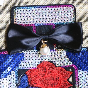 Floral Perfume Bottles Sequined Applique Patch,paillette Patch,sequins ...