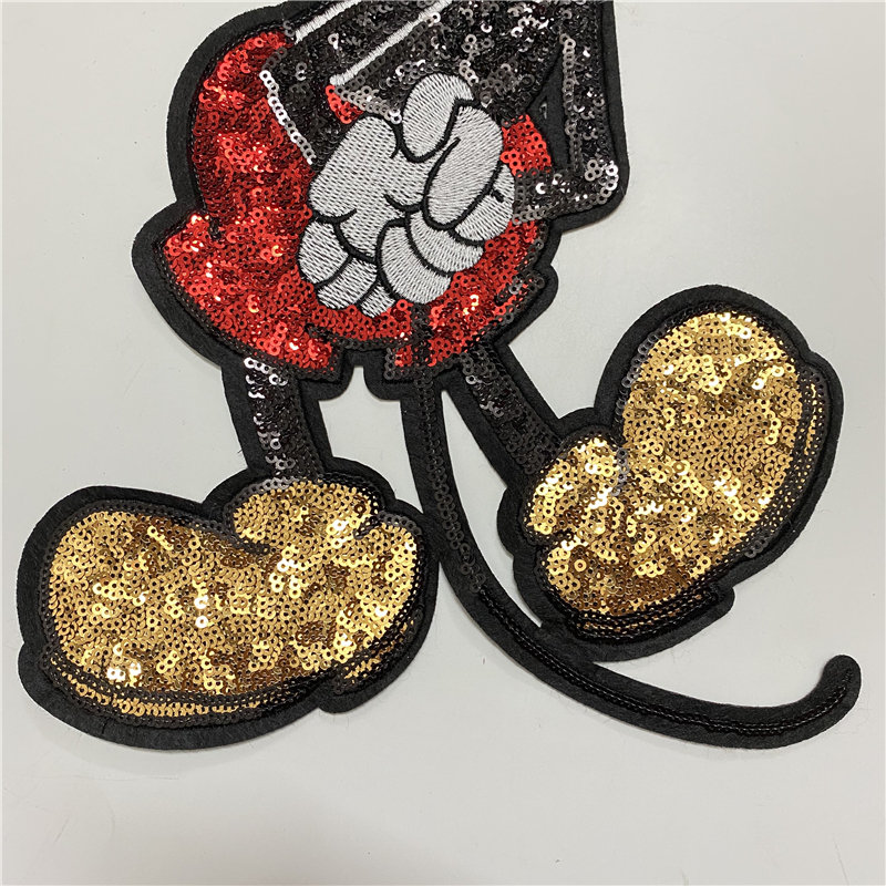 Large Cartoon Sequined Applique Patch,paillette Patch,sequins Mickey ...