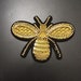Gold Bee Embroidery Beaded Sequined Applique Patch,beaded Bee Patch ...