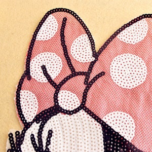 Minnie Sequined Applique Patches,sequins Cartoon Patch Supplies for ...