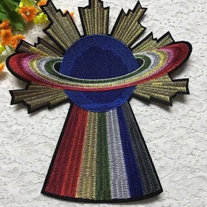 Delicate Planet Embroidered Applique Patch,embroidery Earth Patches for ...