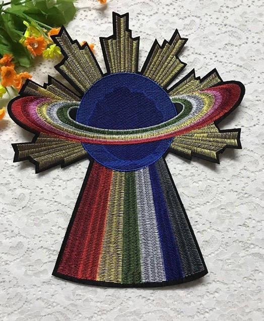 Delicate Planet Embroidered Applique Patchembroidery Earth | Etsy