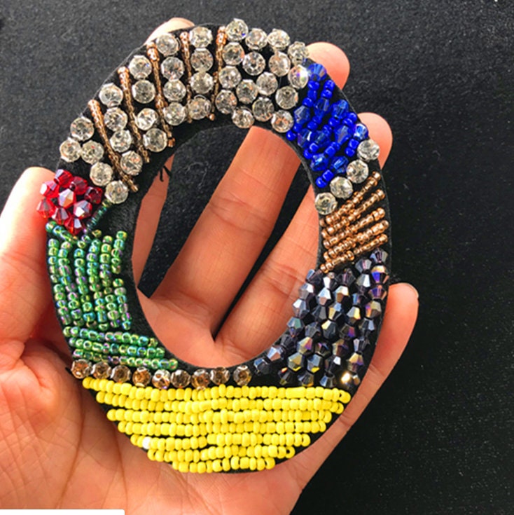 LOVE Embroidery Beaded Letter Sequined Applique | Etsy