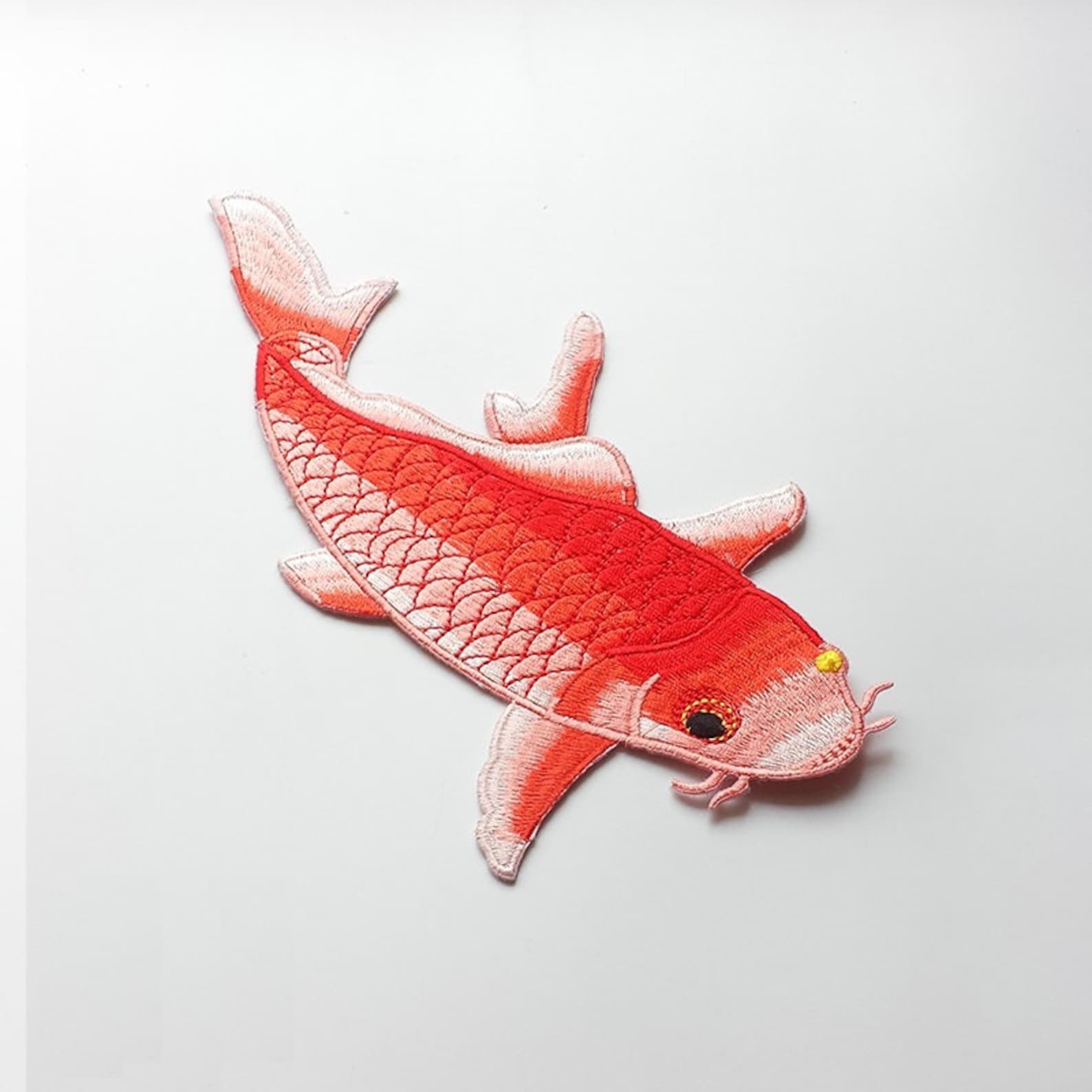 A Pair of Embroidered Iron on Fish Applique Patchiron on - Etsy