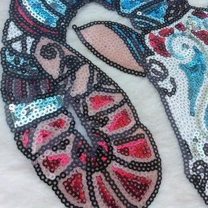 Wild Sheep Head Sequined Applique Patch,paillette Patch,sequins Sheep ...