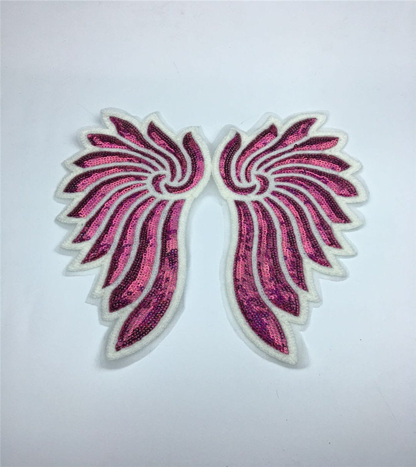 A Pair of Gold Wings Sequined Applique Patchpaillette - Etsy