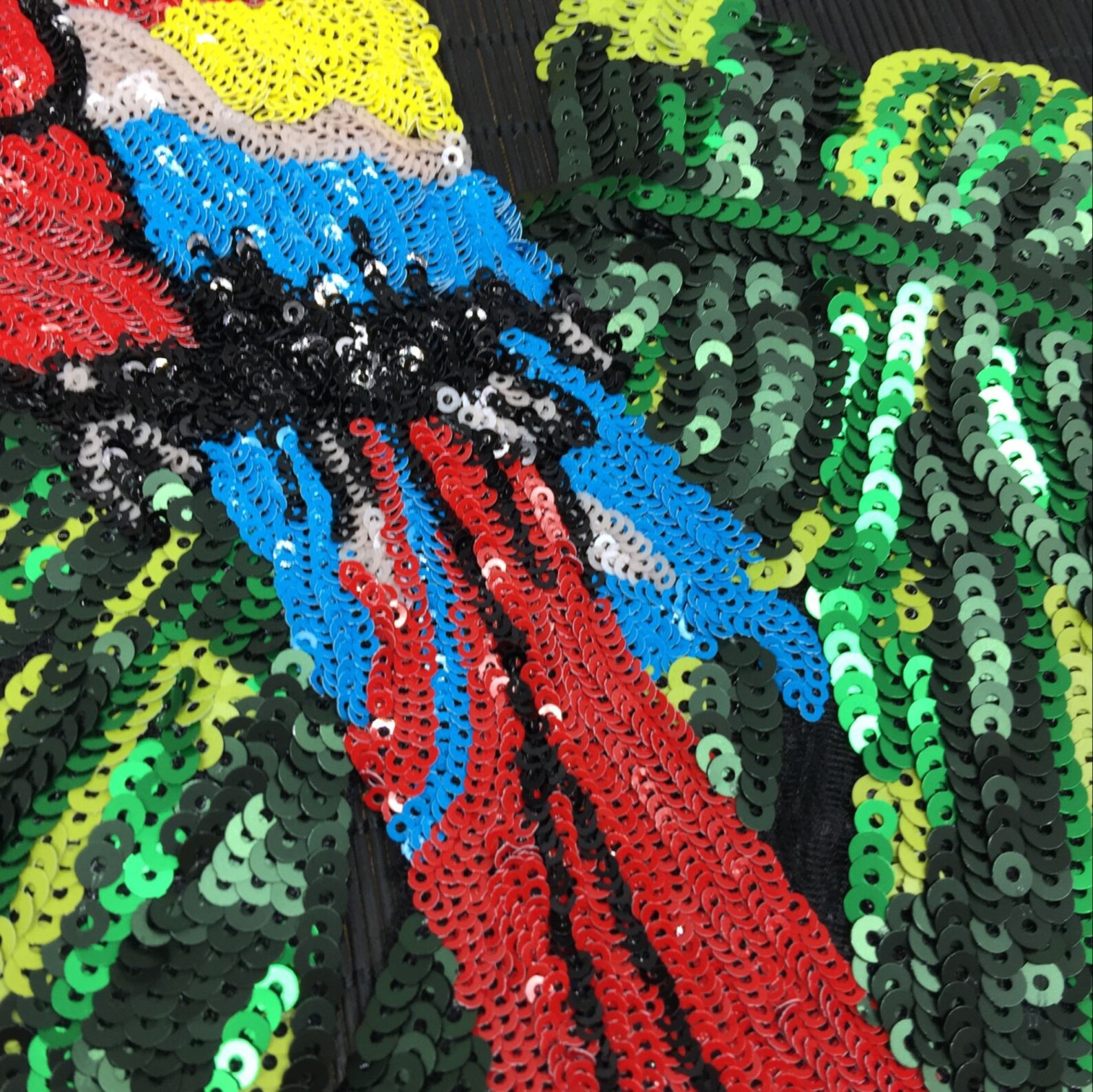 Large Parrot Sequined Applique Patchpaillette Patchsequins - Etsy