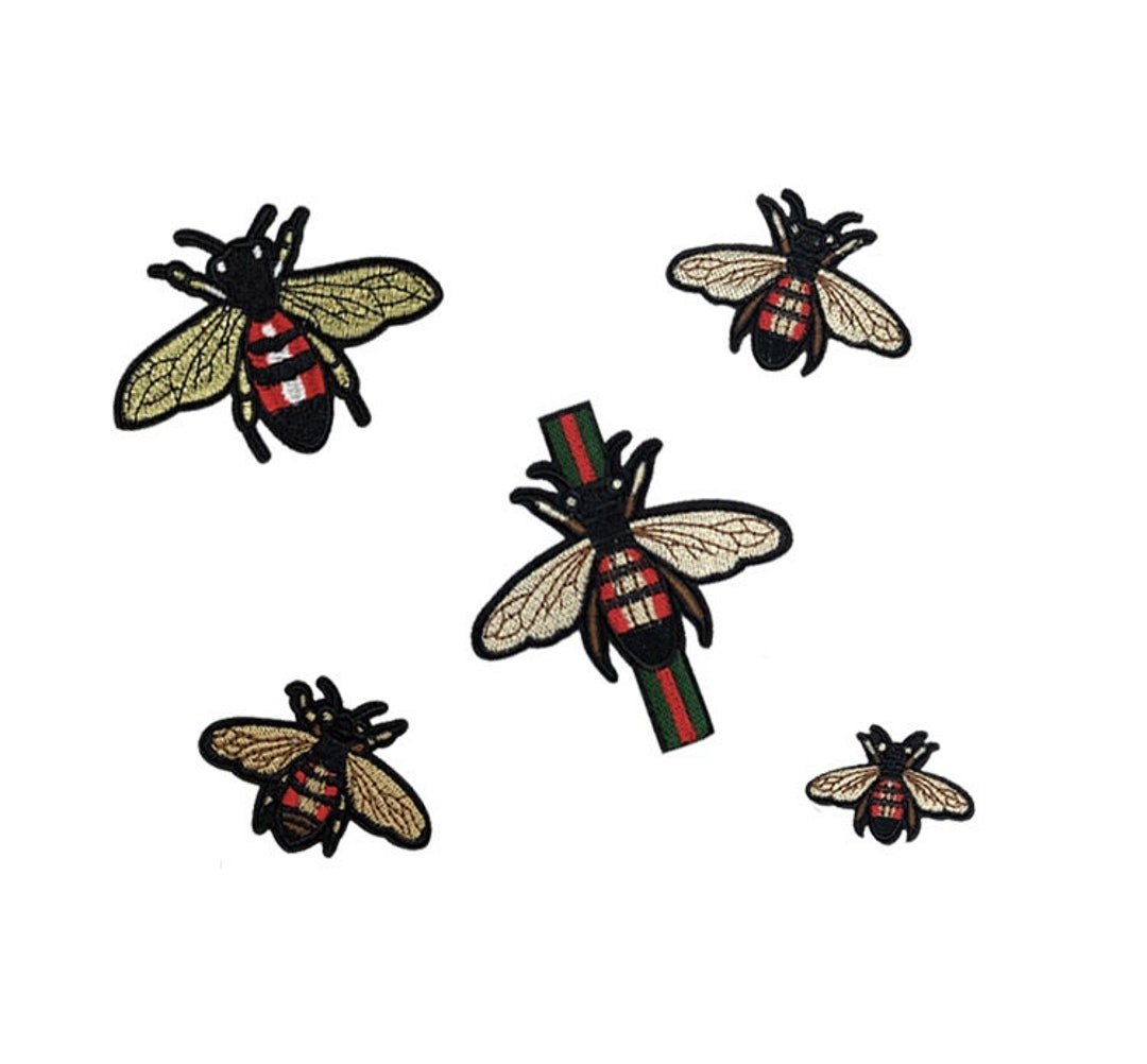 5 Pieces Bee Embroidered Iron on Applique Patch,embroidery Bees Patch ...