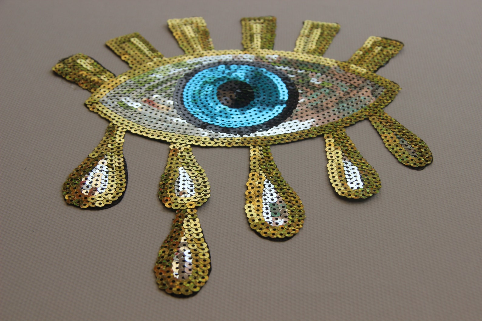 Golden Eye Sequined Applique Patchpaillette Patchsequins - Etsy