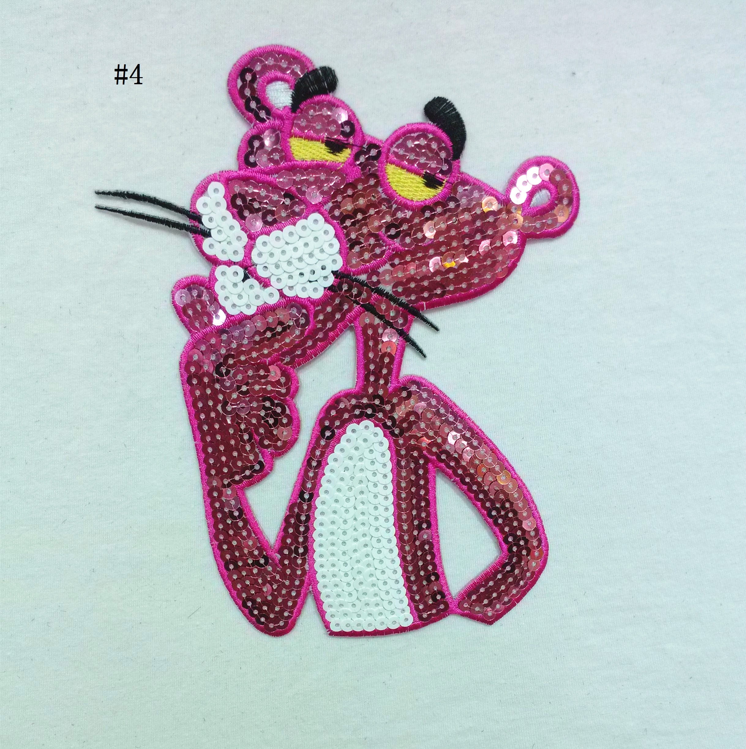 Cartoon Panther Sequined Applique Patchpaillette - Etsy