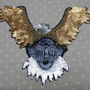 Large Eagle Sequined Applique Patch,paillette Patch,sequins Eagle Patch ...